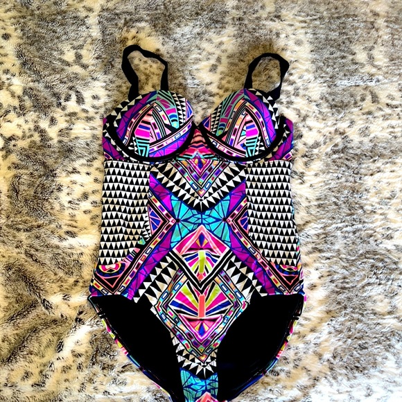Swimsuits For All | Swim | Swimsuits For All One Piece Geometric ...